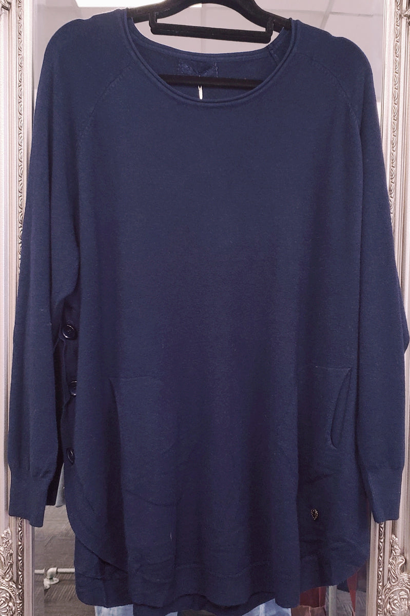CORINA- SIDE BUTTON JUMPER – Amelia-May Italian